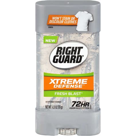 Right Guard Xtreme Defense Antiperspirant Deodorant Gel Fresh Blast