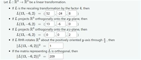 Solved Let L:R3→R3 ﻿be a linear transformation.If L ﻿is the | Chegg.com