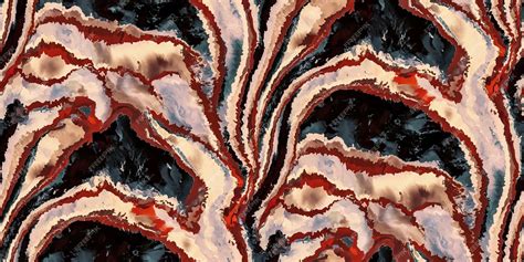 Premium Vector Seamless Black And Red Abstract Wave Vector Pattern Wallpaper Design