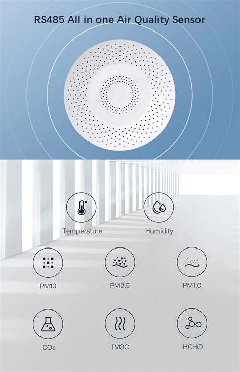 All In One Rs485 Modbus Noise Temperature Humidity Illumination Tvoc P Comwintop