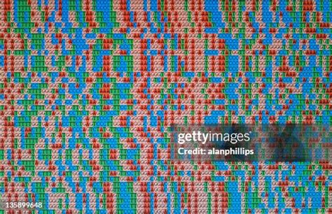 Unaligned Dna Sequences Displayed On An Lcd Monitor Screen High Res