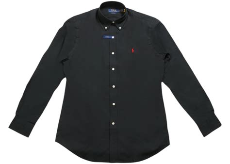 Polo Ralph Lauren Longleevetretch Poplin Classic Fit Shirt Polo Black