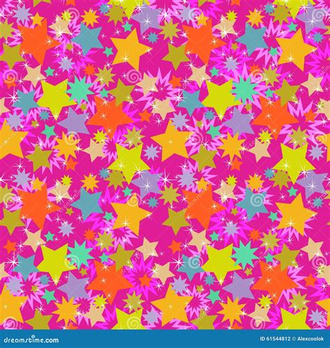 Seamless Background Stars Stock Vector Illustration Of Outline 61544812