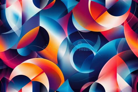 Abstract Geometric Compositions With Dynamic Shapes And Gradients The Shapes Creating A Sense