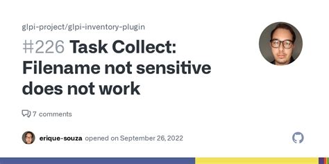 Task Collect Filename Not Sensitive Does Not Work · Issue 226 · Glpi