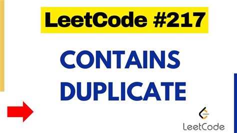 217 Contains Duplicate Leetcode Contains Duplicate Contains Duplicate Python Leetcode