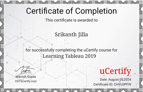 Jilla Srikanth On Linkedin Ucertify Certification