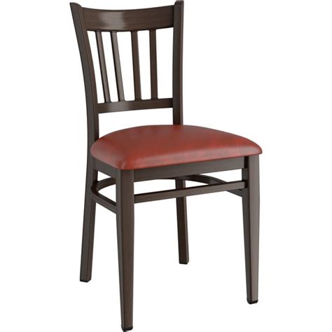 Lancaster Table And Seating Spartan Series Metal Slat Back Chair With