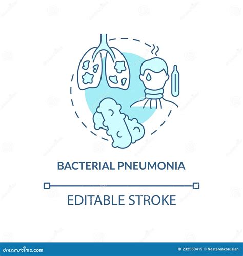 Bacterial Pneumonia Blue Concept Icon Stock Vector Illustration Of Idea Tuberculosis 232550415