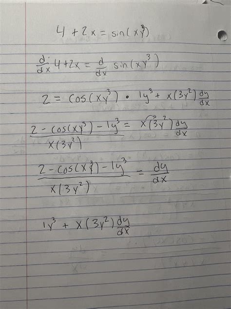 Implicit Differentiation I Dont Know What Im Doing Wrong Rcalculus