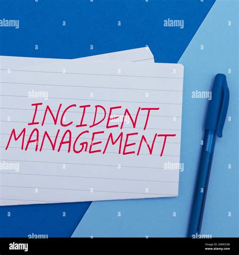 Handwriting Text Incident Management Word Written On Process To Return Service To Normal