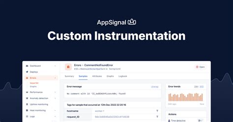 Custom Instrumentation Appsignal Documentation