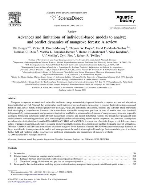 Pdf Review Advances And Limitations Of Individual Based Models