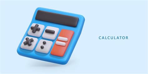 Premium Vector Realistic Calculator In Cartoon Style Basic Mathematical Operations Online