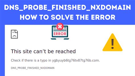 How To Fix Error Dnsprobefinishednxdomain In Server