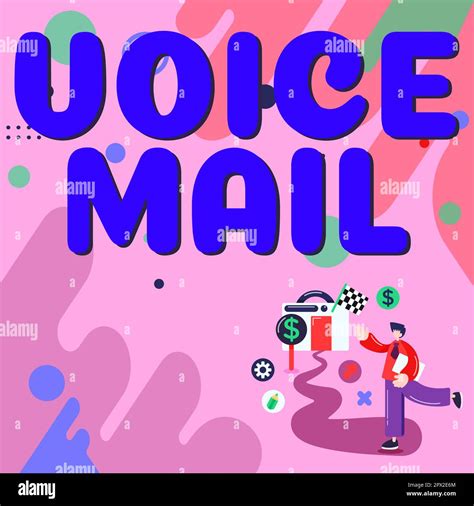 handwriting text voice mail word for electronic system that store