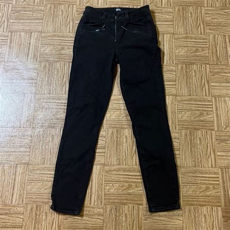 Paige Jeans Paige Zip Front Black Skinny Jeans 25 Poshmark