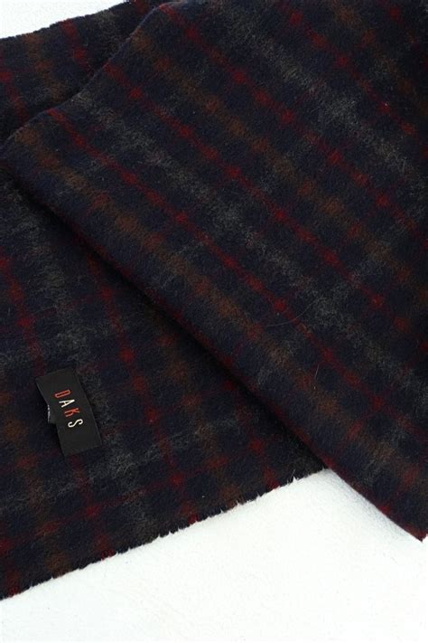 F 닥스 목도리 머플러 캐시미어 체크 네이비 1b86 헬로마켓