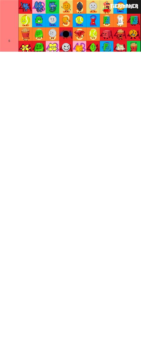 Bfdi Characters Bfdi Tpot Tier List Community Rankings Tiermaker