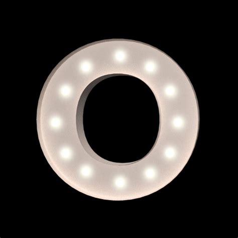 O Letter Tall Marquee Rgb Lights