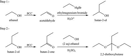 Devise a synthesis of the given compound from ethanol (CH3CH2OH) as the only source of carbon ...
