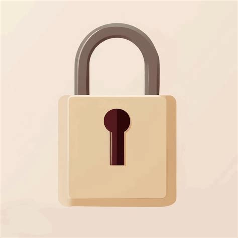 Secure Padlock For Data Protection Premium AI Generated Vector