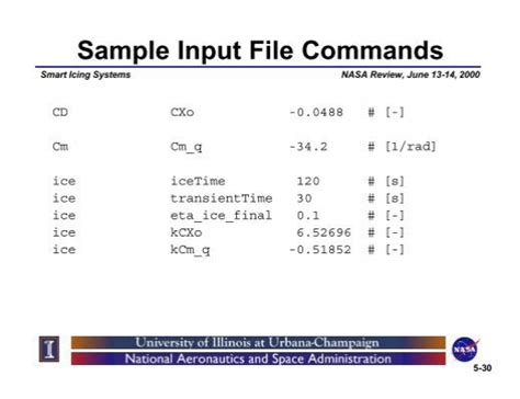 Sample Input File Command