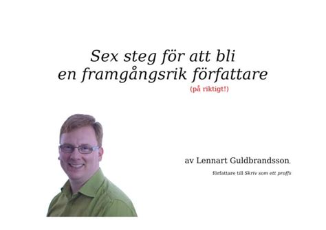 Sex Steg För Att Bli En Framgångsrik Författare Ppt