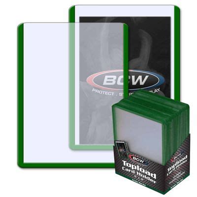Bcw 3×4 Topload Card Holder Green Border Accessories Neko Collectables