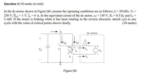 Solved Question Marks In Total In The Dc Motor Shown Chegg
