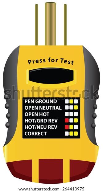 Outlet Tester That Tests Ground Fault Stock Vector Royalty Free Shutterstock