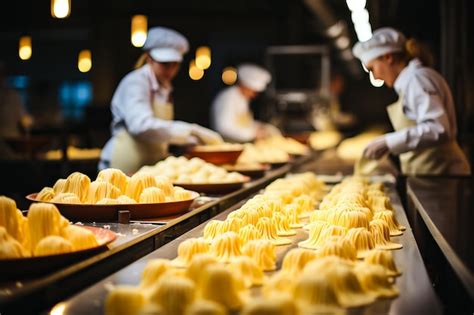 Proceso De Producción De Pasta De Varios Tipos De Pasta En Cinta
