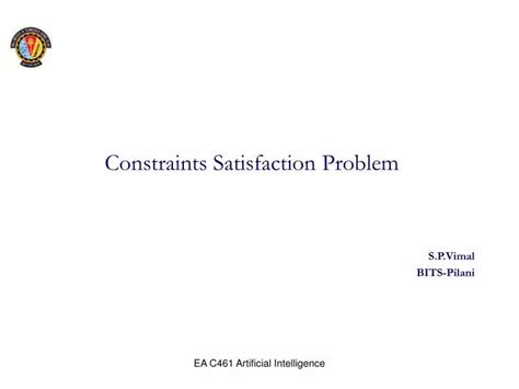 PPT Constraints Satisfaction Problem PowerPoint Presentation Free Download ID