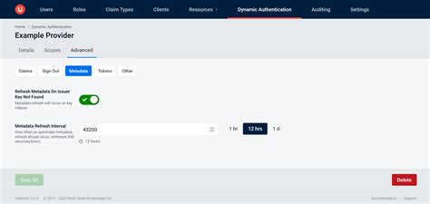 editing a oidc provider adminui documentation
