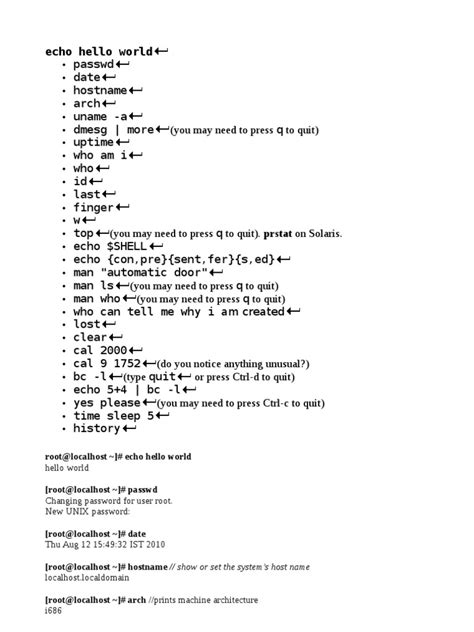 Basic Commands Worked On Solaris Pdf Operating System Technology Operating System Families