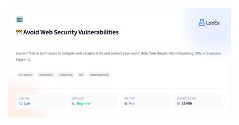 Secure Your Web Applications Prevent Common Vulnerabilities Labex