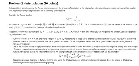 Problem Interpolation Points In This Problem Chegg