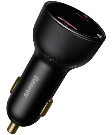 Baseus USB USB C Universele Fast Charge Autolader 100W Zwart GSMpunt Nl