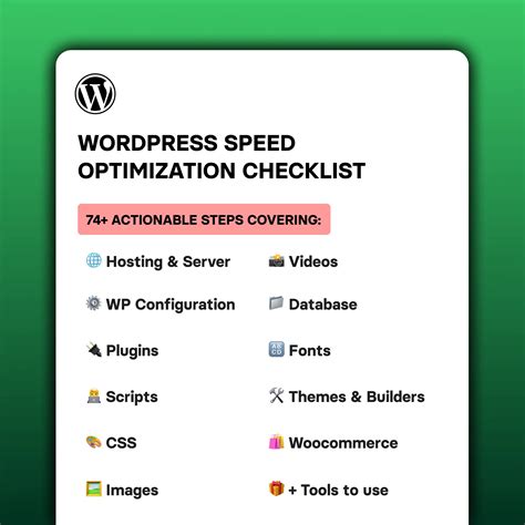 Wordpress Speed Optimization Checklist