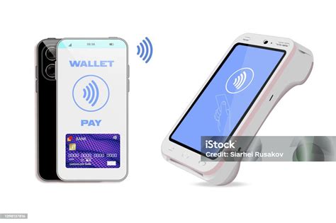 벡터 현실적인 3d 지불 Wifi 기계 스마트 혼 Pos 터미널 전화 신용 카드 흰색 절연 은행 지불 단말기 전화 모형의 디자인 템플릿 지불 장치 하이 앵글에 대한 스톡