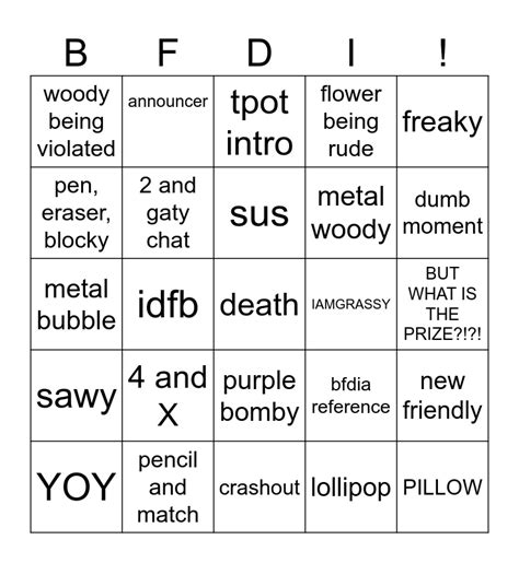 Bdfi Moments Bingo Card