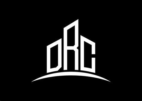 Premium Vector Letter Drc Building Vector Monogram Logo Design Template Building Shape Drc Logo