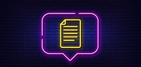 문서 관리 줄 아이콘입니다 파일 서명 네온 불빛 말풍선 벡터 0명에 대한 스톡 벡터 아트 및 기타 이미지 0명 Led 조명 개념 Istock