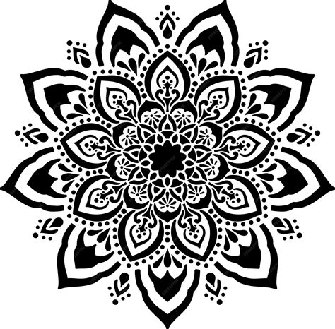 Premium Vector Mandala Stencil Template Printable Design Illustration