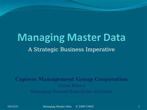 Ppt Mdm Strategy And Roadmap Dokumen Tips