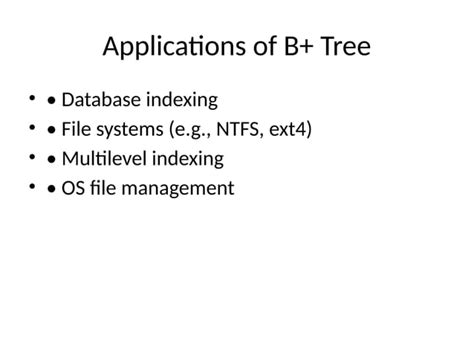 Bplus Tree Presentation For Dbms Indexing Pptx