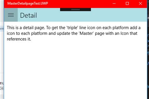 C How To Customize Masterdetailpage Of A Xamarin Forms App On Uwp