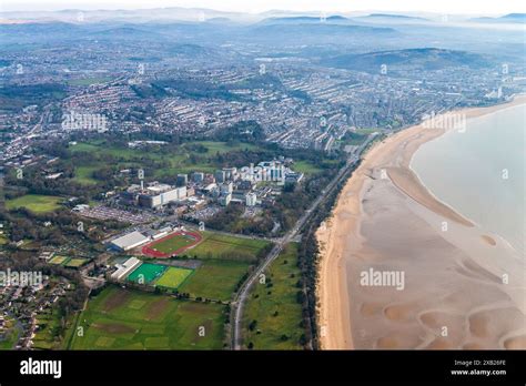 Aerial Photography Over South Wales Swansea Singleton Hospital The