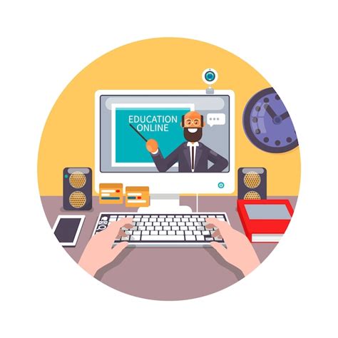 premium vector training education online tutorial e learning