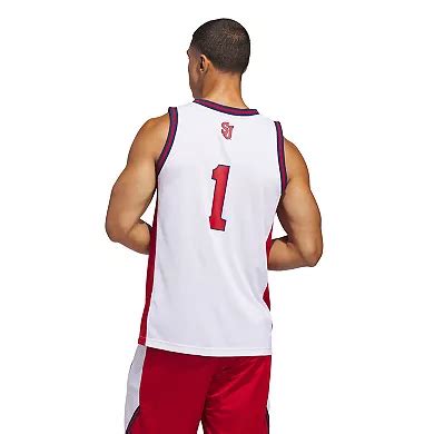 Mens Adidas White St Johns Red Storm Home Replica Basketball Jersey
